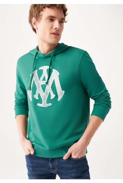 Mavi Erkek Mavi Mühür Logo Baskılı Yeşil Sweatshirt 065753-71913 Mavi Erkek Mavi Mühür Logo Baskılı Yeşil Sweatshirt 065753-71913