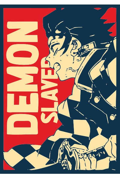 Hayat Poster Demon Slaver Anime 30 x 45 cm Kuşe Poster Silindir
