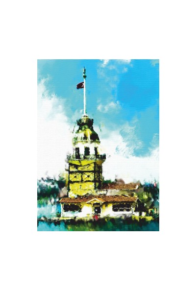 Hayat Poster Istanbul Kız Kulesi Yağlıboya 30 x 45 cm Kuşe Poster Silindir Hayat Poster Istanbul Kız Kulesi Yağlıboya 30 x 45 cm Kuşe Poster Silindir