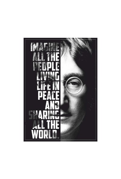 Hayat Poster John Lennon Imagine 30 x 45 cm Kuşe Poster Silindir Hayat Poster John Lennon Imagine 30 x 45 cm Kuşe Poster Silindir