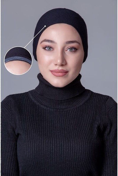 Siyah Likralı Kaymayan Bone