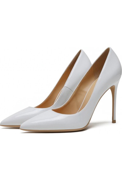 Picky Rose Picky Rose, Beyaz Rugan 10CM Topuk Picky Rose Picky Rose, Beyaz Rugan 10CM Topuk