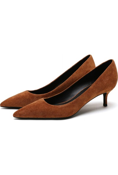 Picky Rose Picky Rose, Kahverengi Süet 5cm Topuk Stiletto Picky Rose Picky Rose, Kahverengi Süet 5cm Topuk Stiletto