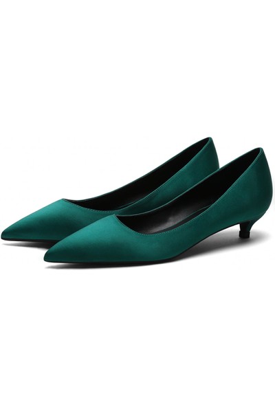 Picky Rose Picky Rose, Yeşil Saten 3cm Topuk Picky Rose Picky Rose, Yeşil Saten 3cm Topuk