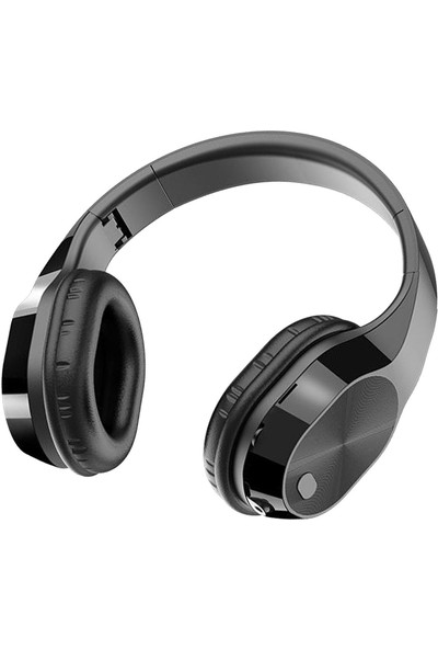 Lovoski Bluetooth5.0 Kulaklık Üzerinde Kulak Kulaklık Kafa Bandı ile Rahat Earpads Siyah (Yurt Dışından)