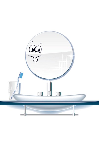 GK Evim Eğlenceli Klozet Sticker Banyo Sticker Ayna Sticker