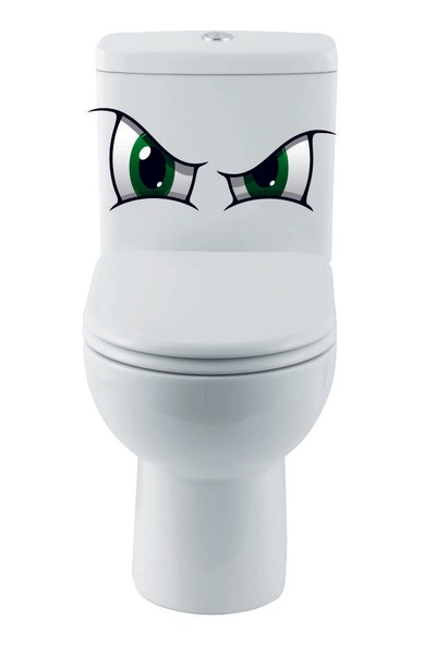 GK Evim Eğlenceli Klozet Sticker Banyo Sticker Ayna Sticker