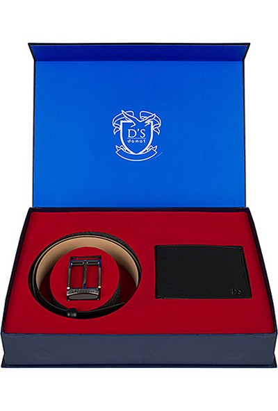 D'S Damat Ds Damat Kemer Cüzdan Set Siyah