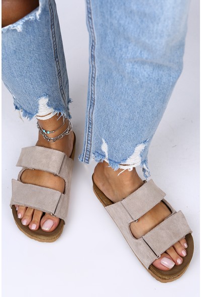 Manijero Vina Kadın Hakiki Deri Çırtlı Bej Terlik Manijero Vina Kadın Hakiki Deri Çırtlı Bej Terlik