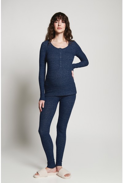 Lyn Mama Lilian Pijama Takımı - Lacivert
