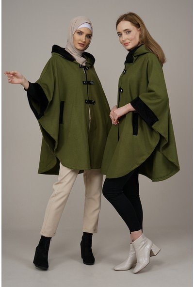 Markosin Kadın Düğmeli Panço M2001 Markosin Kadın Düğmeli Panço M2001