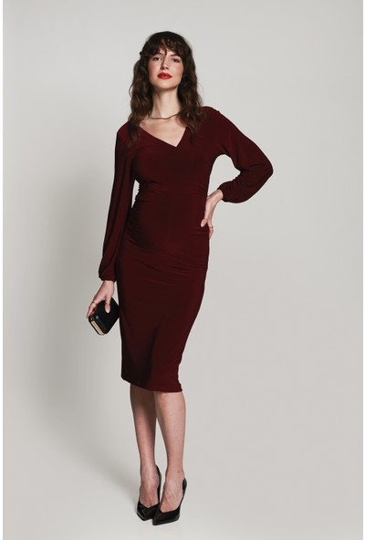 Lyn Mama Dolly Elbise - Bordo