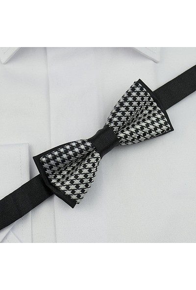 Siyah-Beyaz Desenli Çocuk Papyonu Siyah-Beyaz Desenli Çocuk Papyonu