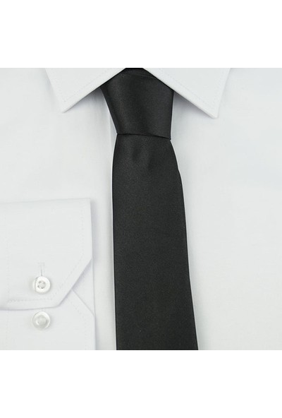 Gaffy Siyah Renk Saten Çocuk Kravatı Gaffy Siyah Renk Saten Çocuk Kravatı