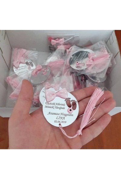 Pleksi Ayak Izli Bebek Doğum Magnet 30 Adet
