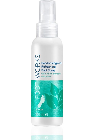 Avon Footworks Nane ve Aloe Vera Özlü Ferahlatıcı Ayak Spreyi 100 Ml. Avon Footworks Nane ve Aloe Vera Özlü Ferahlatıcı Ayak Spreyi 100 Ml.