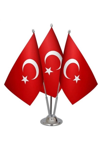 Masa Üstü 3'lü Bayrak