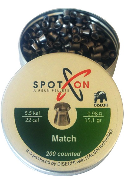 Asyaink Spoton Match Havalı Saçmma Pellet 5.5 mm (200 Adet) Asyaink Spoton Match Havalı Saçmma Pellet 5.5 mm (200 Adet)