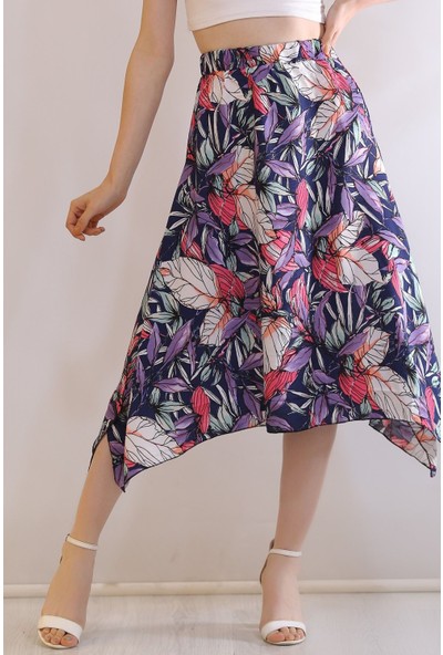 Otantik Asimetrik Dokuma Etek Laciyapraklı - 6456.128.