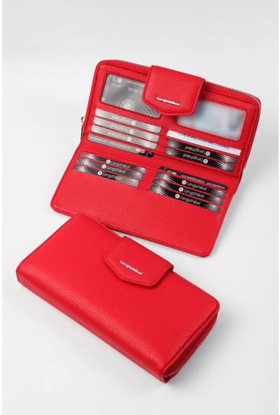 Cengiz Pakel Kırmızı Kadın Cüzdan
