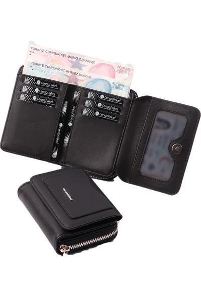 Cengiz Pakel Küçük Boy Siyah Kadın Cüzdan 65239MNT