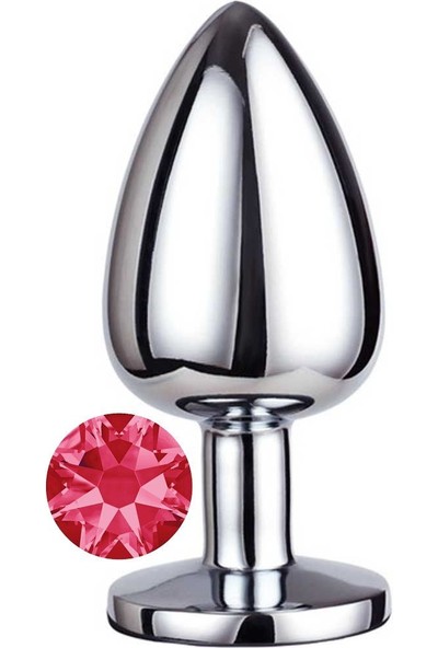 Agor Shop Erox Luxury Silver Pembe Taşlı Orta Boy Metal Anal Plug Agor Shop Erox Luxury Silver Pembe Taşlı Orta Boy Metal Anal Plug