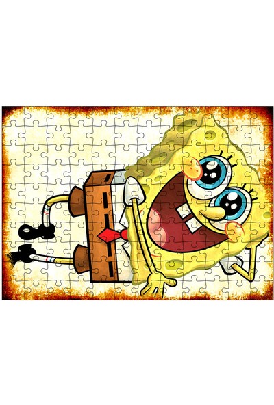 Tablomega Ahşap Mdf Puzzle Yapboz Uzanan Sünger Bob 120 Parça 25*35 cm Tablomega Ahşap Mdf Puzzle Yapboz Uzanan Sünger Bob 120 Parça 25*35 cm