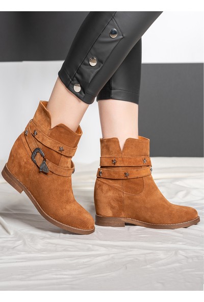 Nemesis Shoes Deri Dolgu Topuk Kadın Bot