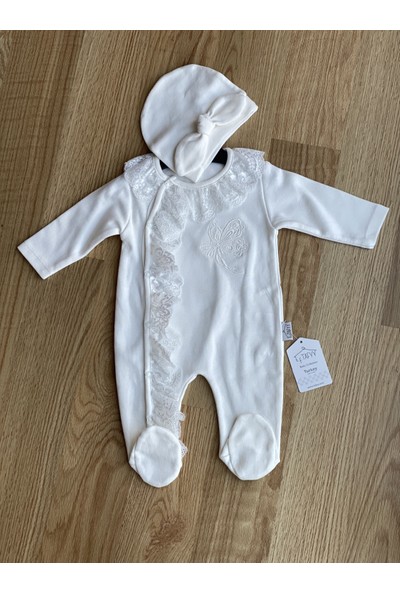 T.F. Tafyy Kız Bebek Dantelli Tulum Şapkalı Bebek Tulum Kız Bebek Hastane Çıkışı T.F. Tafyy Kız Bebek Dantelli Tulum Şapkalı Bebek Tulum Kız Bebek Hastane Çıkışı