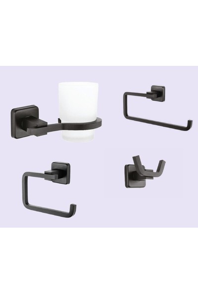 Camero Matt Black Serisi 4 Parça Banyo SETI86817150000028