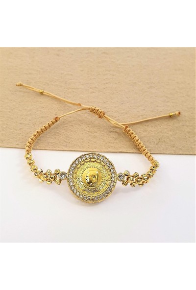 Ukba Gold 8 Ayar Altın Baskı Çeyrekli Dorika Klasik Çerçeveli Bileklik Ukba Gold 8 Ayar Altın Baskı Çeyrekli Dorika Klasik Çerçeveli Bileklik