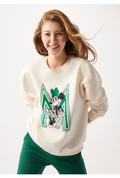 Mavi Kadın M Baskılı Beyaz Sweatshirt 1610287-70057