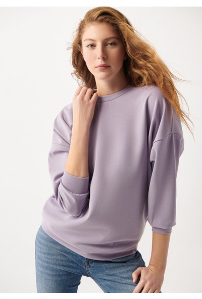 Mavi Kadın Lux Touch Mor Modal Sweatshirt 168837-70538 Mavi Kadın Lux Touch Mor Modal Sweatshirt 168837-70538