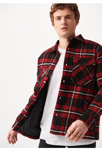 Mavi Erkek Kareli Kırmızı Ceket 0110037-81618 Mavi Erkek Kareli Kırmızı Ceket 0110037-81618