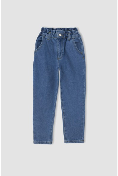 DeFacto Kız Çocuk Slouchy Fit Paperbag Bel Jean Pantolon X0216A622SP DeFacto Kız Çocuk Slouchy Fit Paperbag Bel Jean Pantolon X0216A622SP