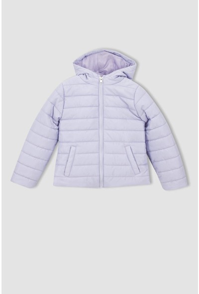 DeFacto Kız Çocuk Kapüşonlu Şişme Mont W3453A622SP DeFacto Kız Çocuk Kapüşonlu Şişme Mont W3453A622SP