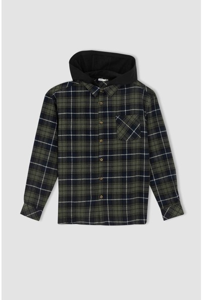 DeFacto Erkek Çocuk Coool Regular Fit Çıkarılabilen Kapüşonlu Flanel Oduncu GÖMLEK W3218A622SP DeFacto Erkek Çocuk Coool Regular Fit Çıkarılabilen Kapüşonlu Flanel Oduncu GÖMLEK W3218A622SP