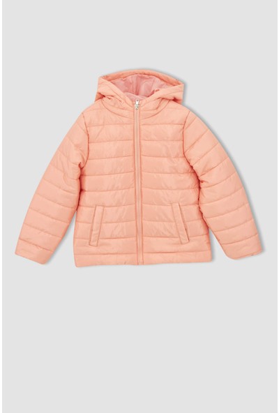 DeFacto Kız Çocuk Kapüşonlu Şişme Mont W3453A622SP DeFacto Kız Çocuk Kapüşonlu Şişme Mont W3453A622SP