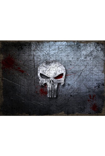 Tablomega Ahşap Mdf Puzzle Yapboz Punnisher Kuru Kafa 255 Parça 35*50 cm