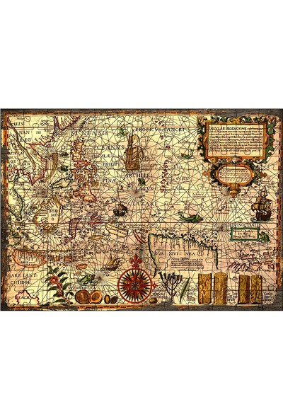 Tablomega Ahşap Mdf Puzzle Yapboz Hazine Haritası 120 Parça 25*35 cm