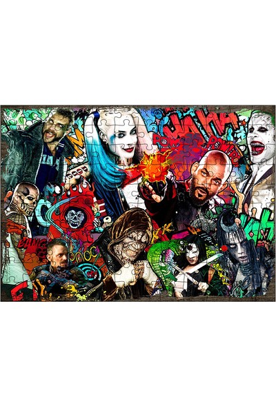 Tablomega Ahşap Mdf Puzzle Yapboz Suicide Squad 120 Parça 25*35 cm