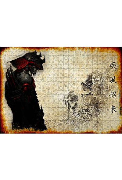 Tablomega Ahşap Mdf Puzzle Yapboz Cool Samurai 500 Parça 50*70 cm