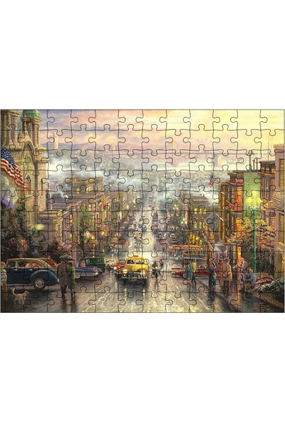 Tablomega Ahşap Mdf Puzzle Yapboz San Fransisco 120 Parça 25*35 cm