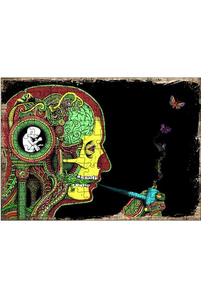 Tablomega Ahşap Mdf Puzzle Yapboz Uyuşturucu Beyin 120 Parça 25*35 cm