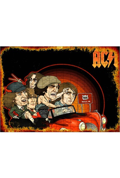 Tablomega Ahşap Mdf Puzzle Yapboz Acdc Poster 255 Parça 35*50 cm