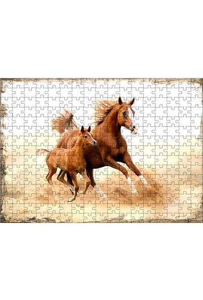 Tablomega Ahşap Mdf Puzzle Yapboz Kahverengi Atlar 255 Parça 35*50 cm Tablomega Ahşap Mdf Puzzle Yapboz Kahverengi Atlar 255 Parça 35*50 cm