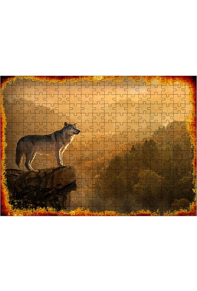 Tablomega Ahşap Mdf Puzzle Yapboz Vahşi Kurt 255 Parça 35*50 cm