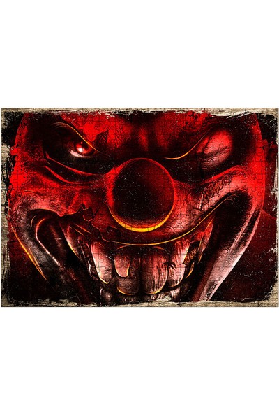 Tablomega Ahşap Mdf Puzzle Yapboz Korkunç Palyaço 255 Parça 35*50 cm