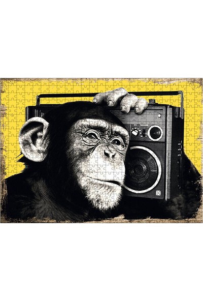 Tablomega Ahşap Mdf Puzzle Yapboz Müzik Dinleyen Charlie 500 Parça 50*70 cm Tablomega Ahşap Mdf Puzzle Yapboz Müzik Dinleyen Charlie 500 Parça 50*70 cm