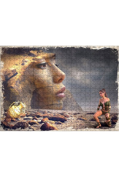 Tablomega Ahşap Mdf Puzzle Yapboz Fantastik Heykel Kadın 500 Parça 50*70 cm